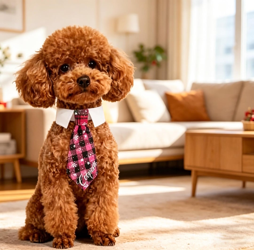 Custom Dog Name Tie, Embroidered Pet Neck Tie, Dog Wedding Necktie ...