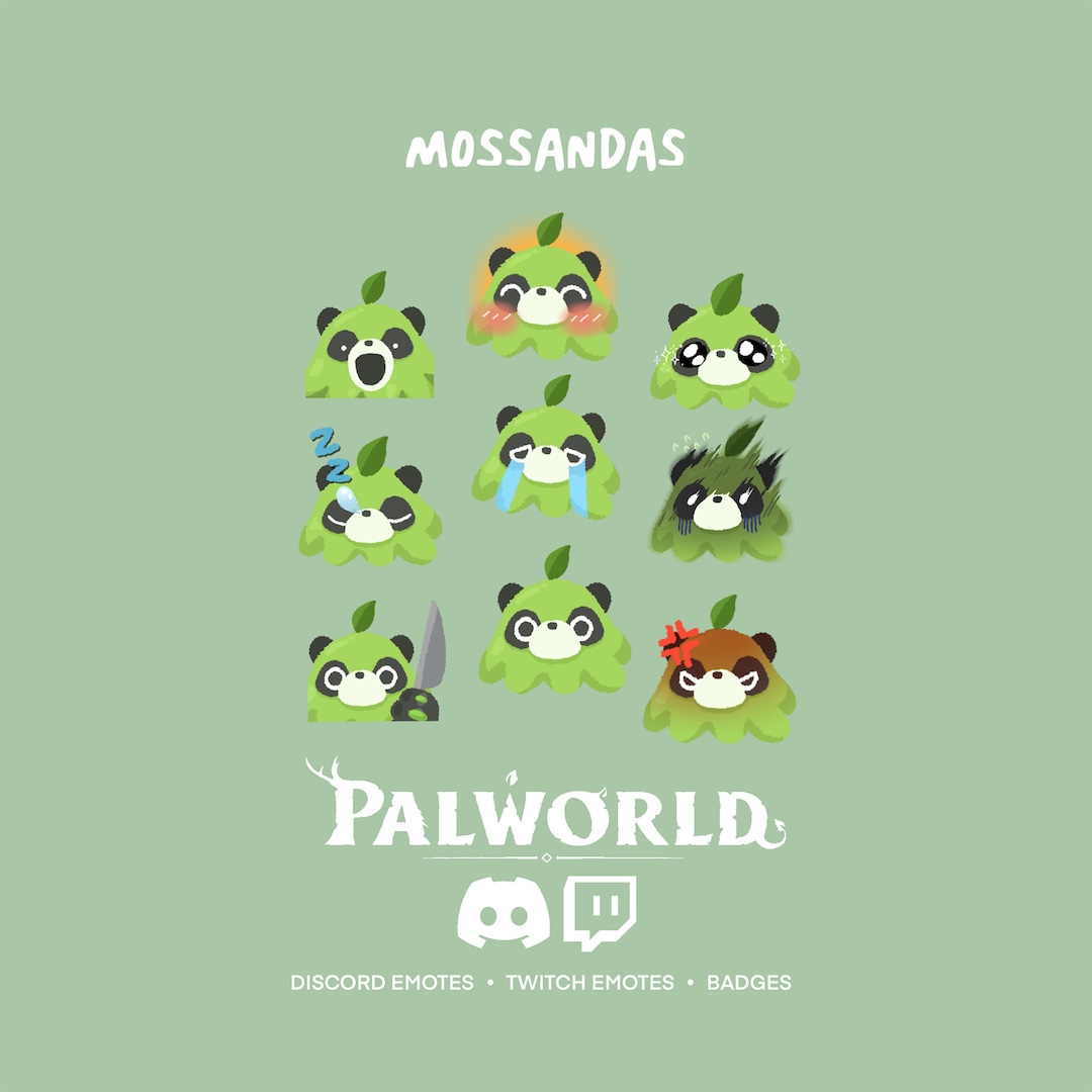 PALWORLD MOSSANDA EMOTES for Discord, Twitch, Streaming, Youtube cute ...