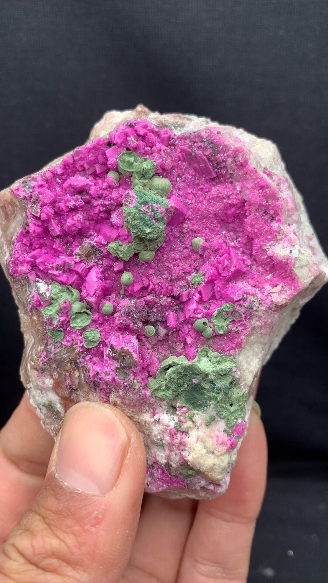 Sparkling Cobalto Calcite With Chrysocolla & Malachite Specimen From ...