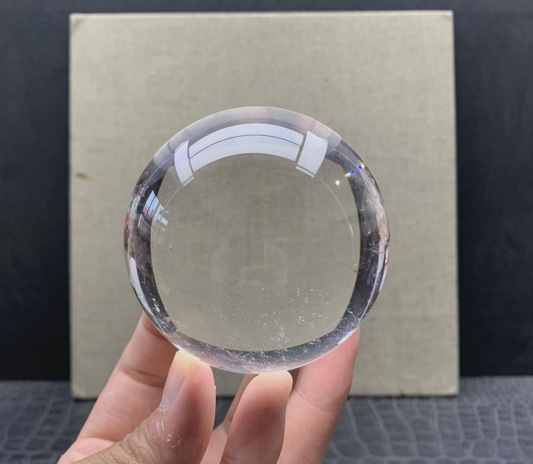 直径75mmの透明クリスタル球、大きな透明クリスタルボール、ヒーリングエネルギー、589g - Etsy 日本