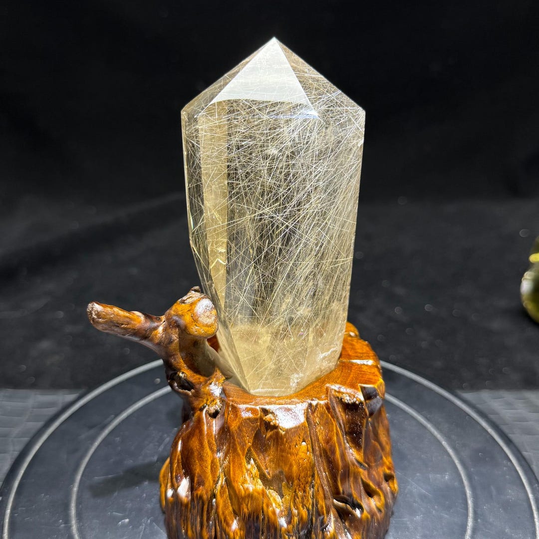 Beautiful Natural Gold Rutilated Tower, Rutile Crystal Tower/gold ...