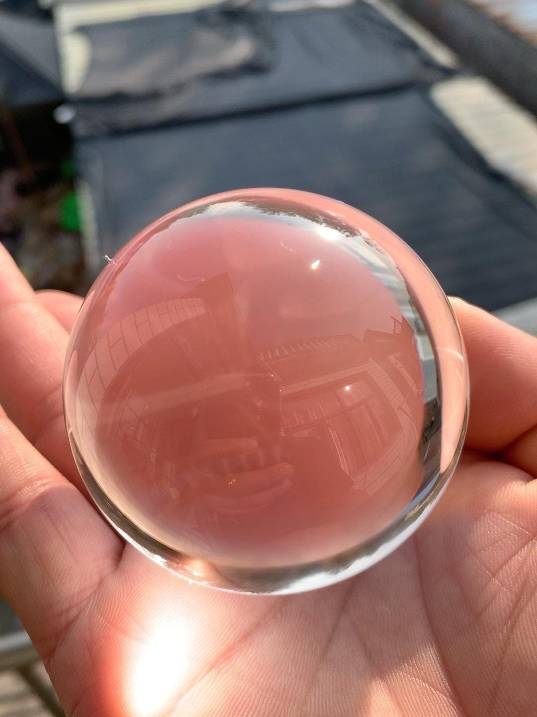Beautiful 63mm AA Grade Super Clear Quartz Sphere, Natural Water Clear ...