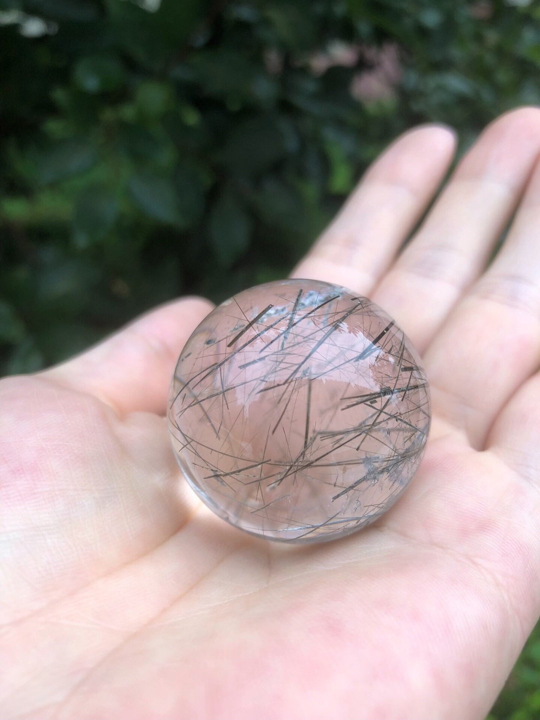 Natural 34mm Rare Transparent Black Tourmaline Rutilated - Etsy