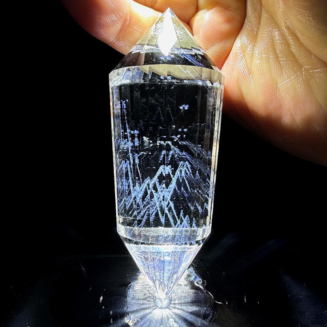 Beautiful Clear Quartz Tower With Blue Rutiles, 24 Side Blue Needle ...