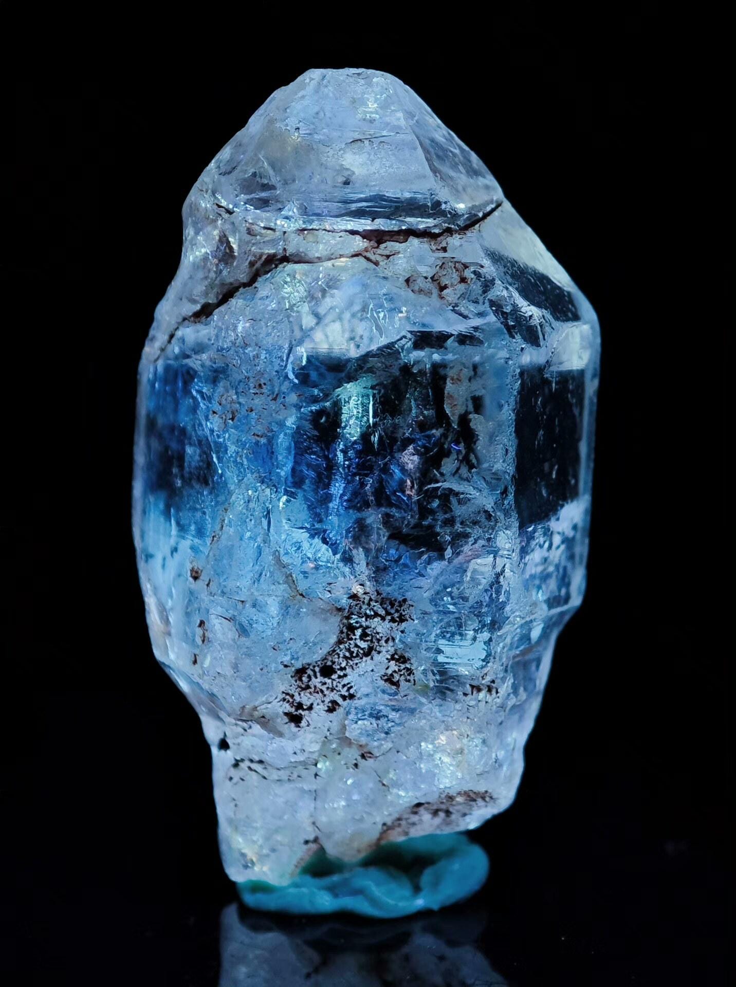 Elestial Quartz Crystal, Natural Elestial Window Quartz, Fluorescence ...