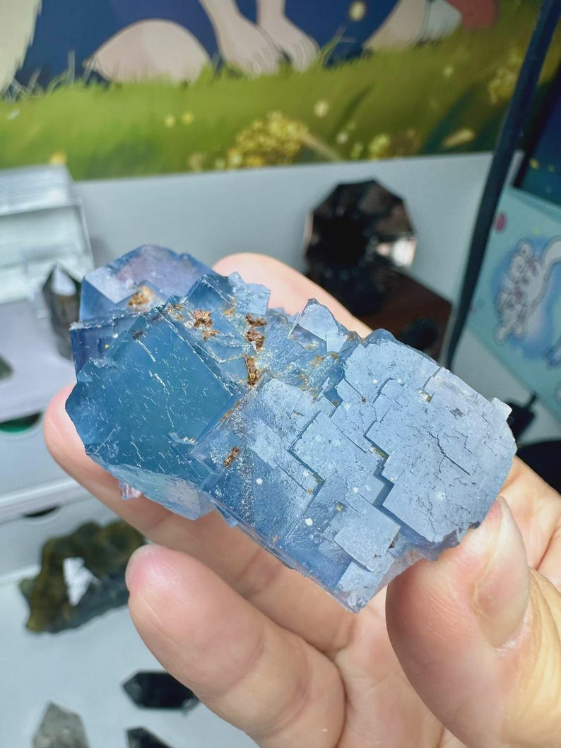 Blue Fluorite Crystal From Huai'rou Mine, Beijing, China, Fluorite ...
