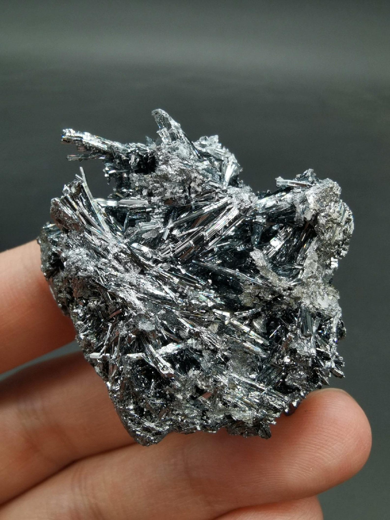 Dark Blue Raw Stibnite Crystals From Hunan Province, China, Raw ...