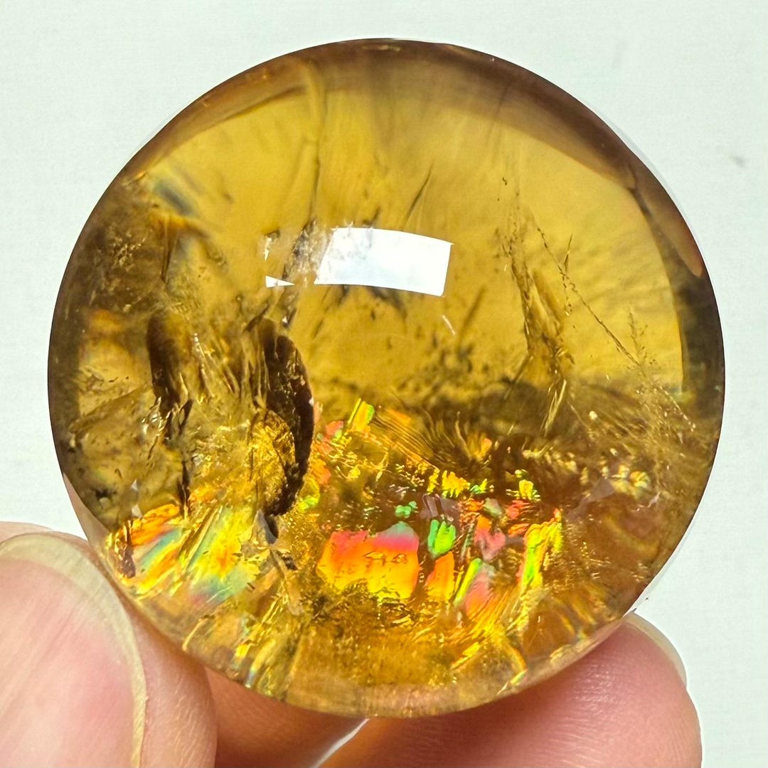 Beautiful 34.8mm Citrine Quartz Sphere, Authentic Citrine Crystal Ball ...