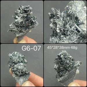 Bulk Beautiful Dark Grey Raw Stibnite Crystals From Jiangxi Province ...