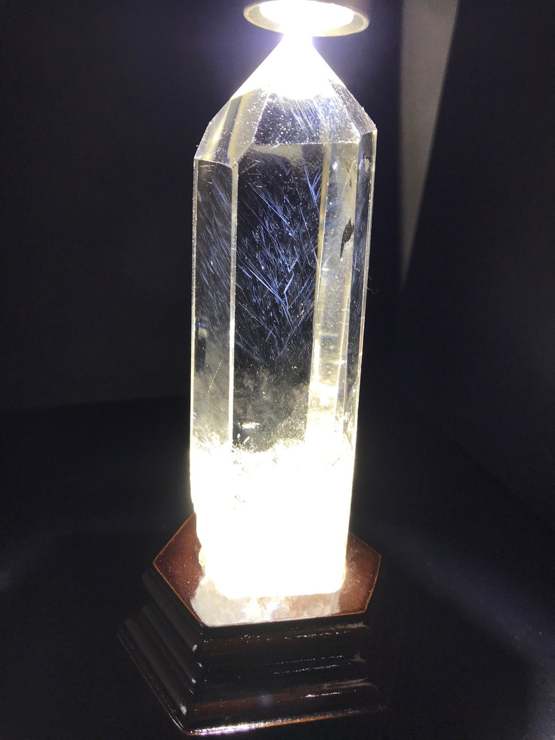 Beautiful Clear Quartz Tower With Blue Rutiles, Blue Needle Clear ...