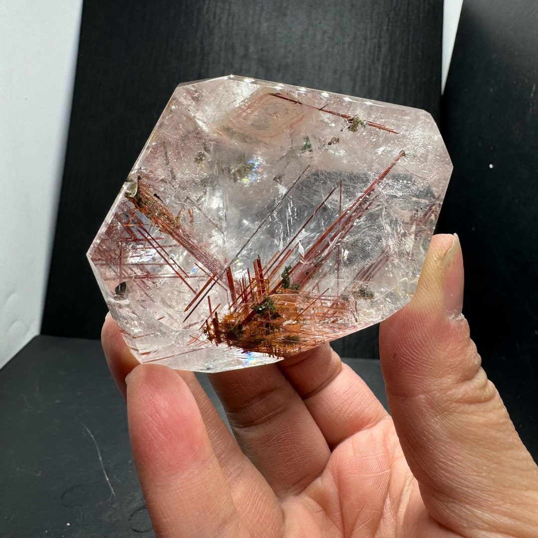 Beautiful Clear Quartz Freeform With Copper Rutiles, Rutilated Clear ...