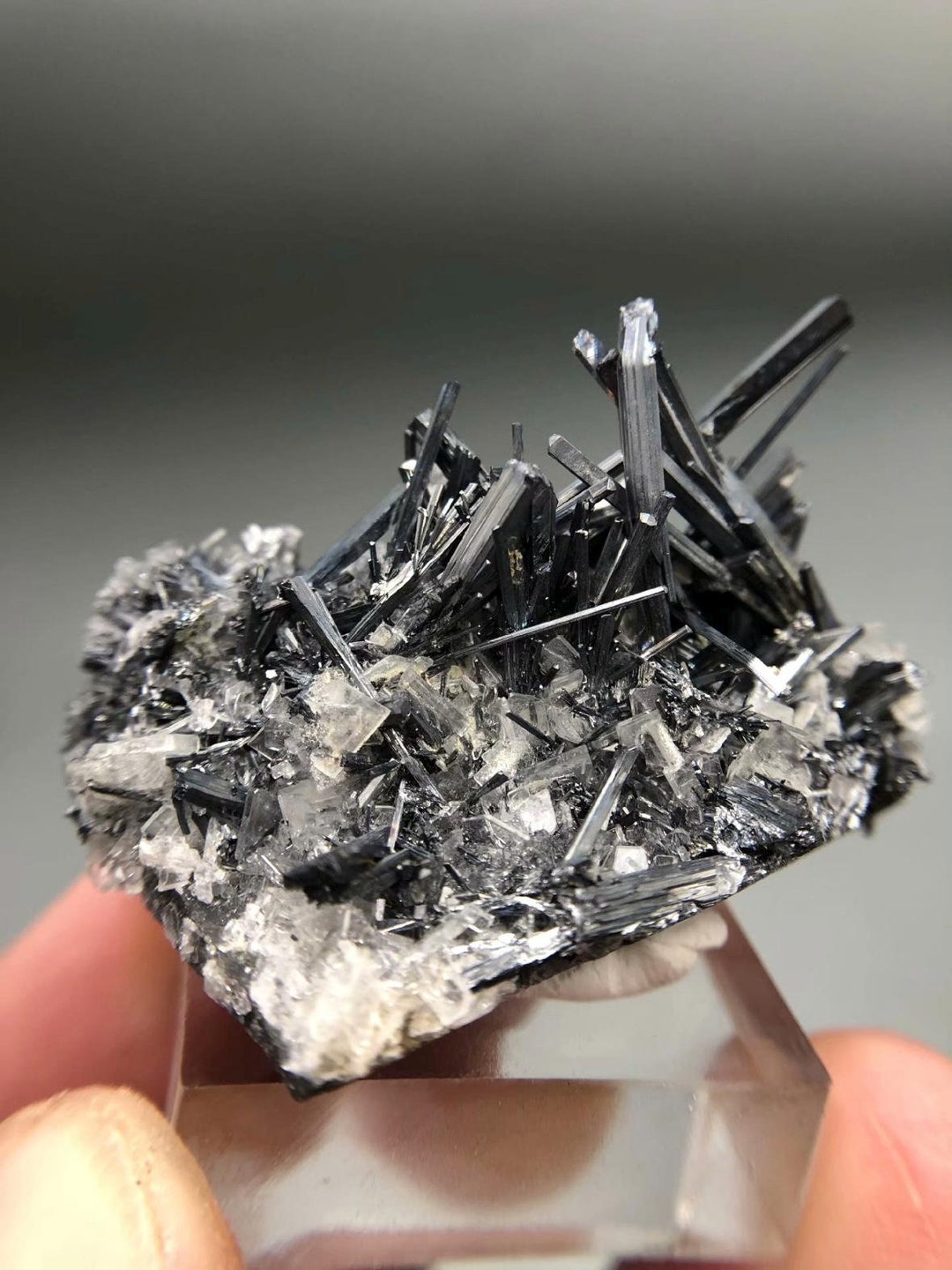 Bulk Beautiful Dark Grey Raw Stibnite Crystals From Jiangxi Province ...