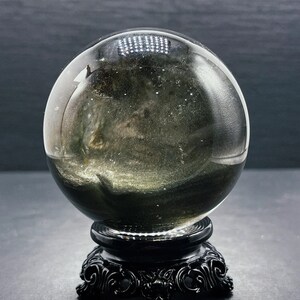 Beautilful 68mm Green Garden Quartz Sphere, Phantom Quartz Ball ...