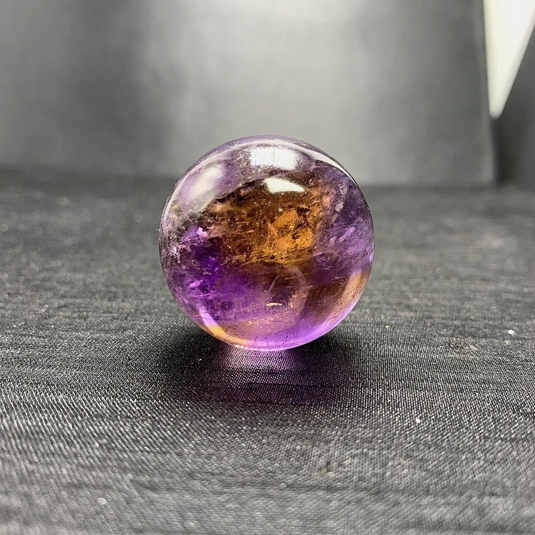 Beautiful 33mm Ametrine Sphere, Ametrine Citrine Amethyst Ball, Crystal ...