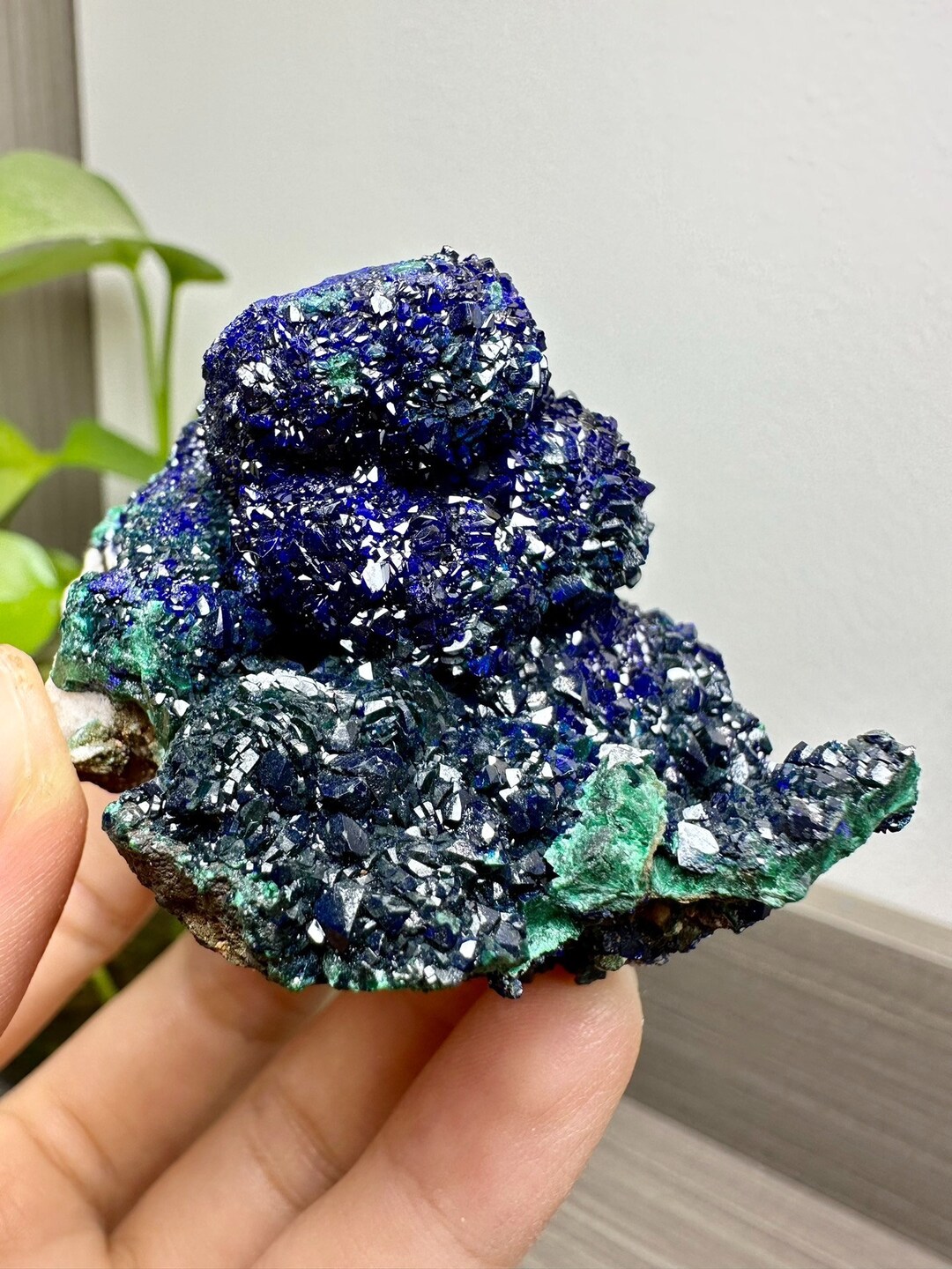 Natural Azurite Malachite Combination, Azurite Geode Crystal Mineral ...