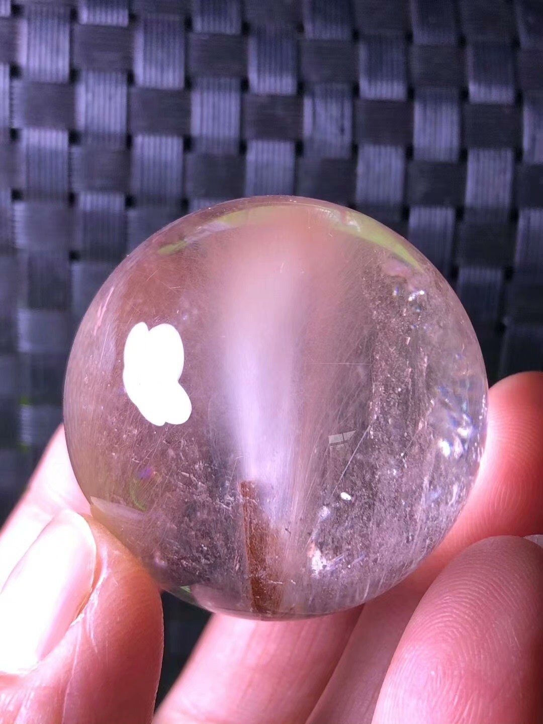Beautiful 37mm Rutilated Quartz Sphere, Gold Needle Crystal Ball ...