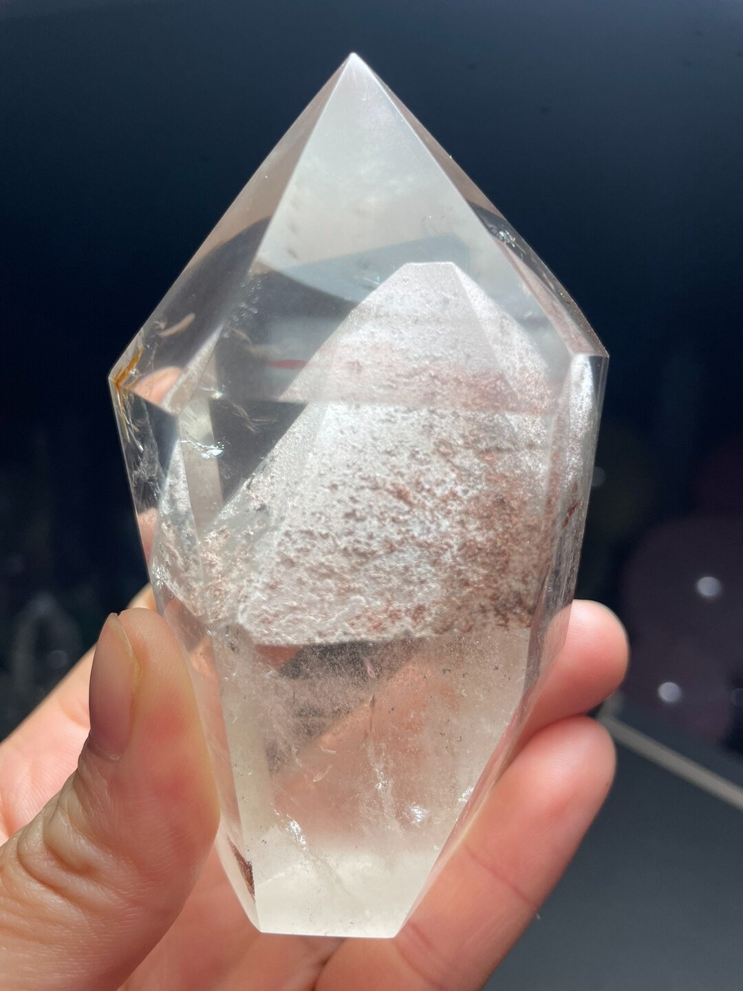 Beautiful White Pink Phantom Quartz Tower, White Garden Quartz Tower ...