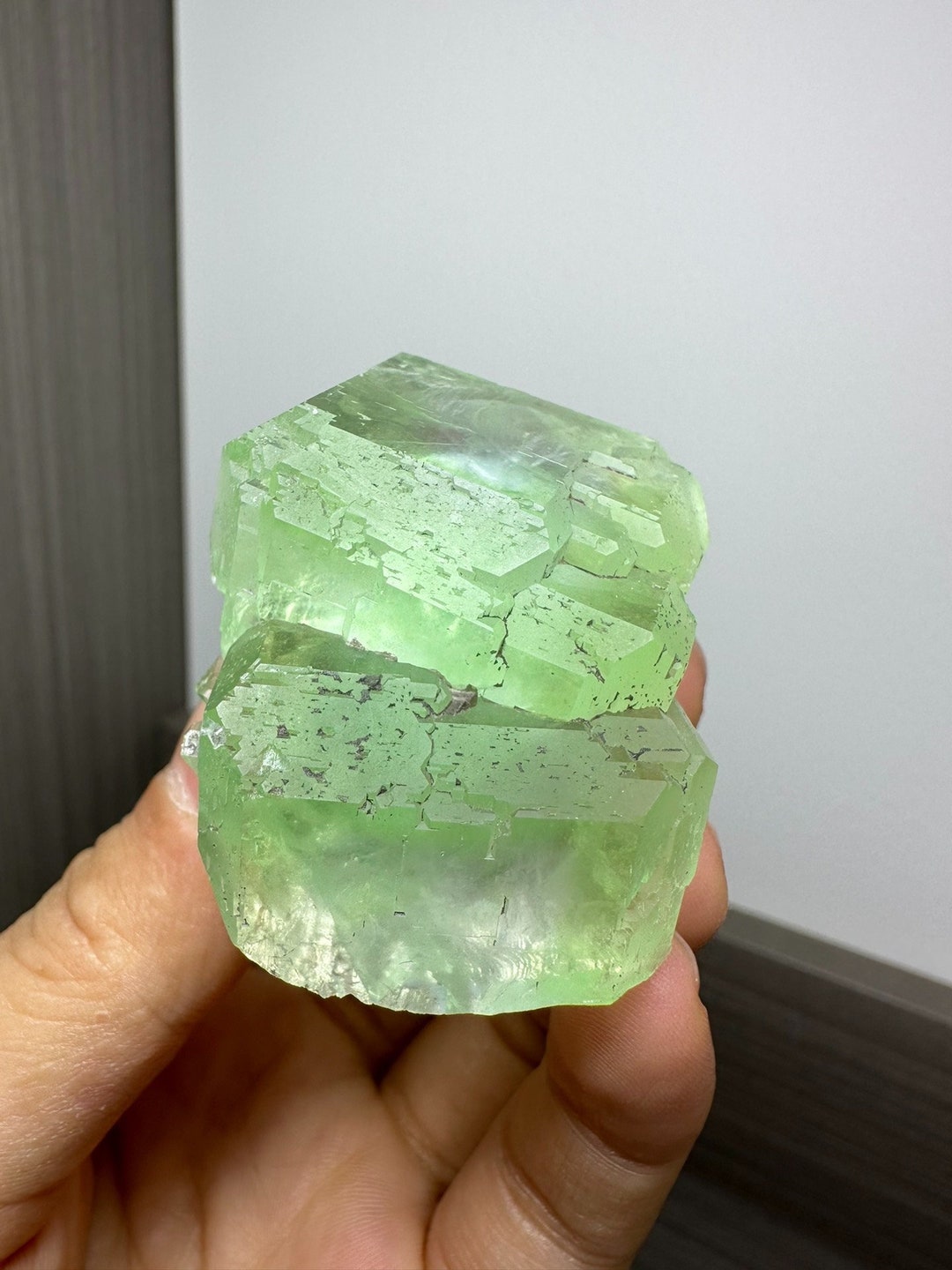 Beautiful Xianghualing Green Fluorite Cube Cluster From Hunan Province ...
