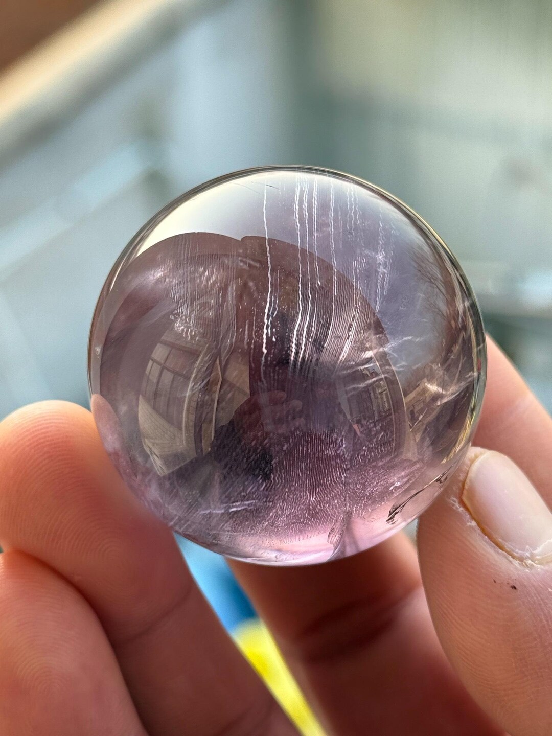 Beautiful 45mm Purple Amethyst Sphere, Mark Amethyst Ball, Purple ...