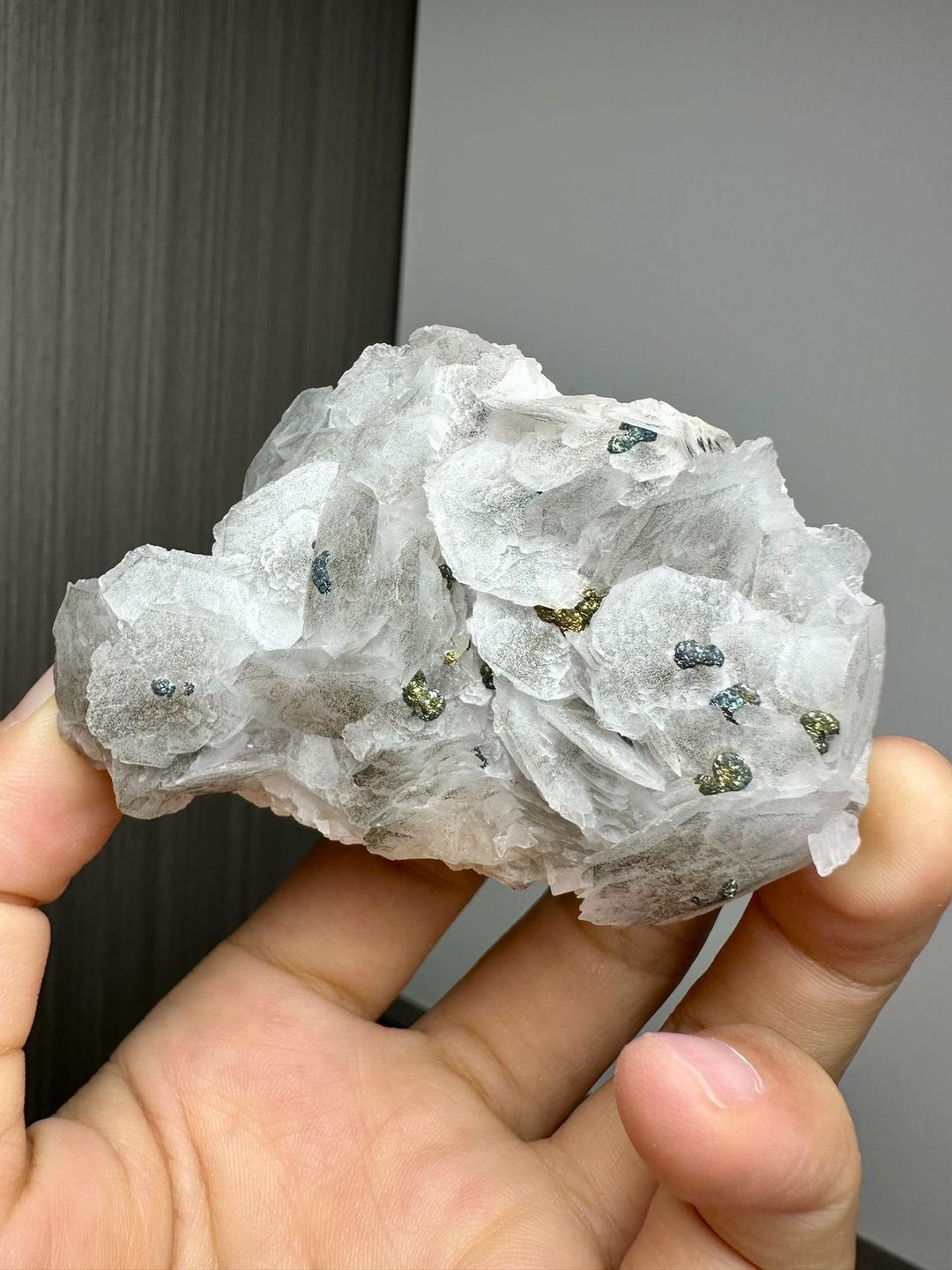 Beautiful White Calcite From Hunna, China, White Bladder Flaky Crystal ...