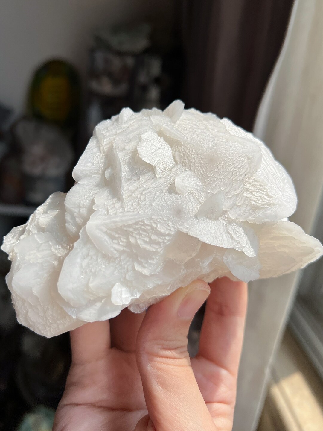 Beautiful White Rose Calcite Specimen From Fujian, China, White Bladed ...