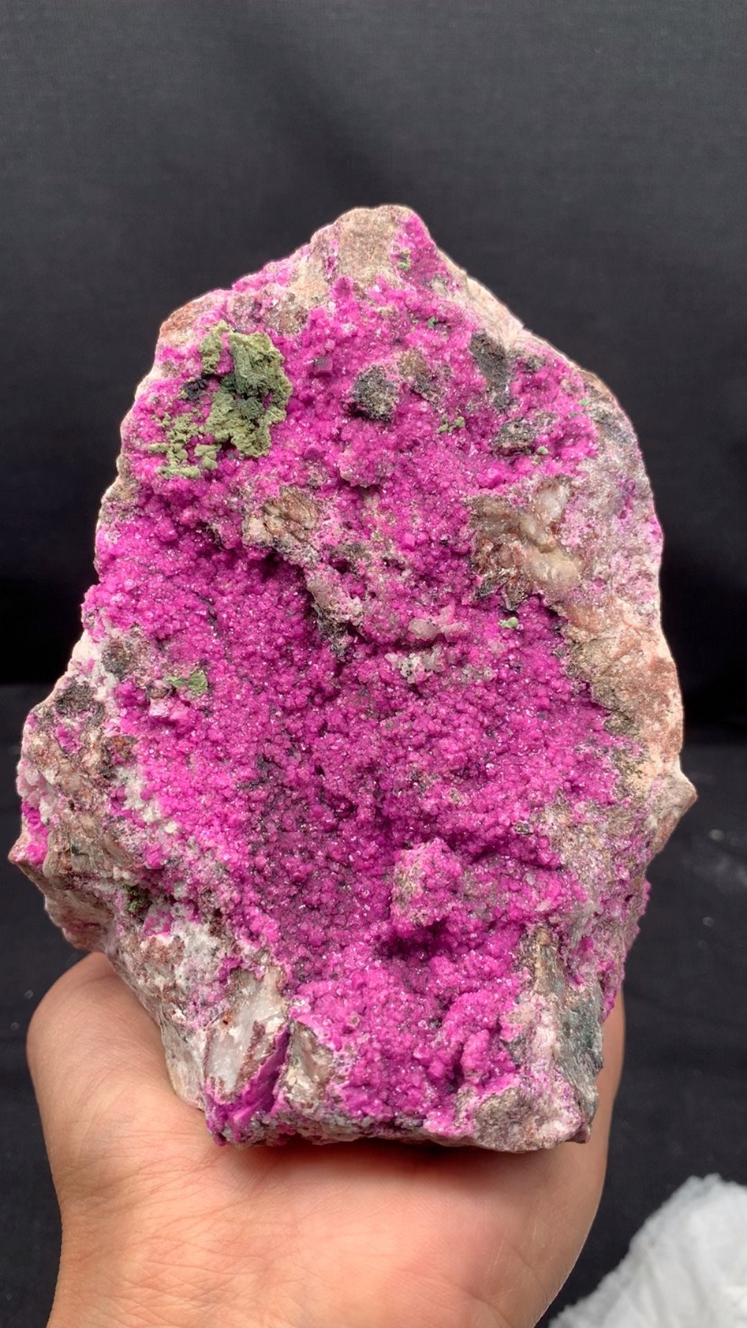 Sparkling Cobalto Calcite With Malachite Specimen From Congo, Large ...