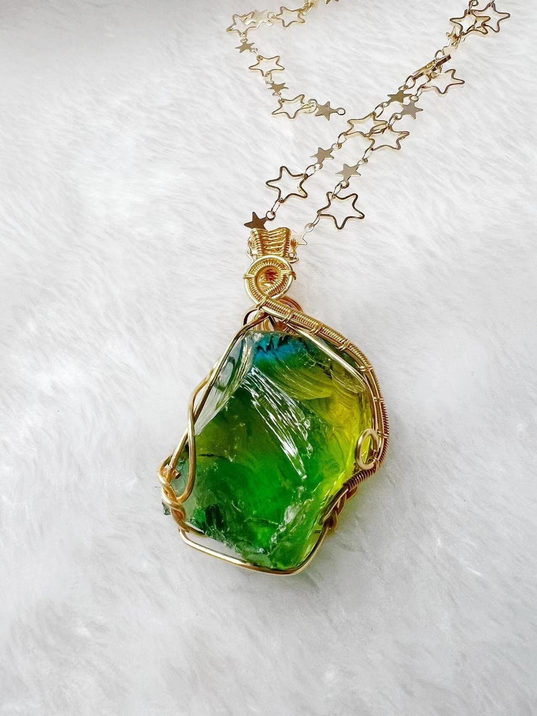 Beautilful Three-color Andara Oracle Pendant for Spiritual Guidance ...