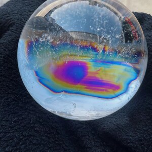 Beautiful 90mm Large Rainbow Clear Crystal Sphere, Rainbow Clear ...