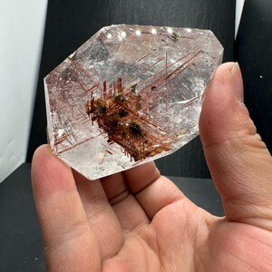 Beautiful Clear Quartz Freeform With Copper Rutiles, Rutilated Clear ...