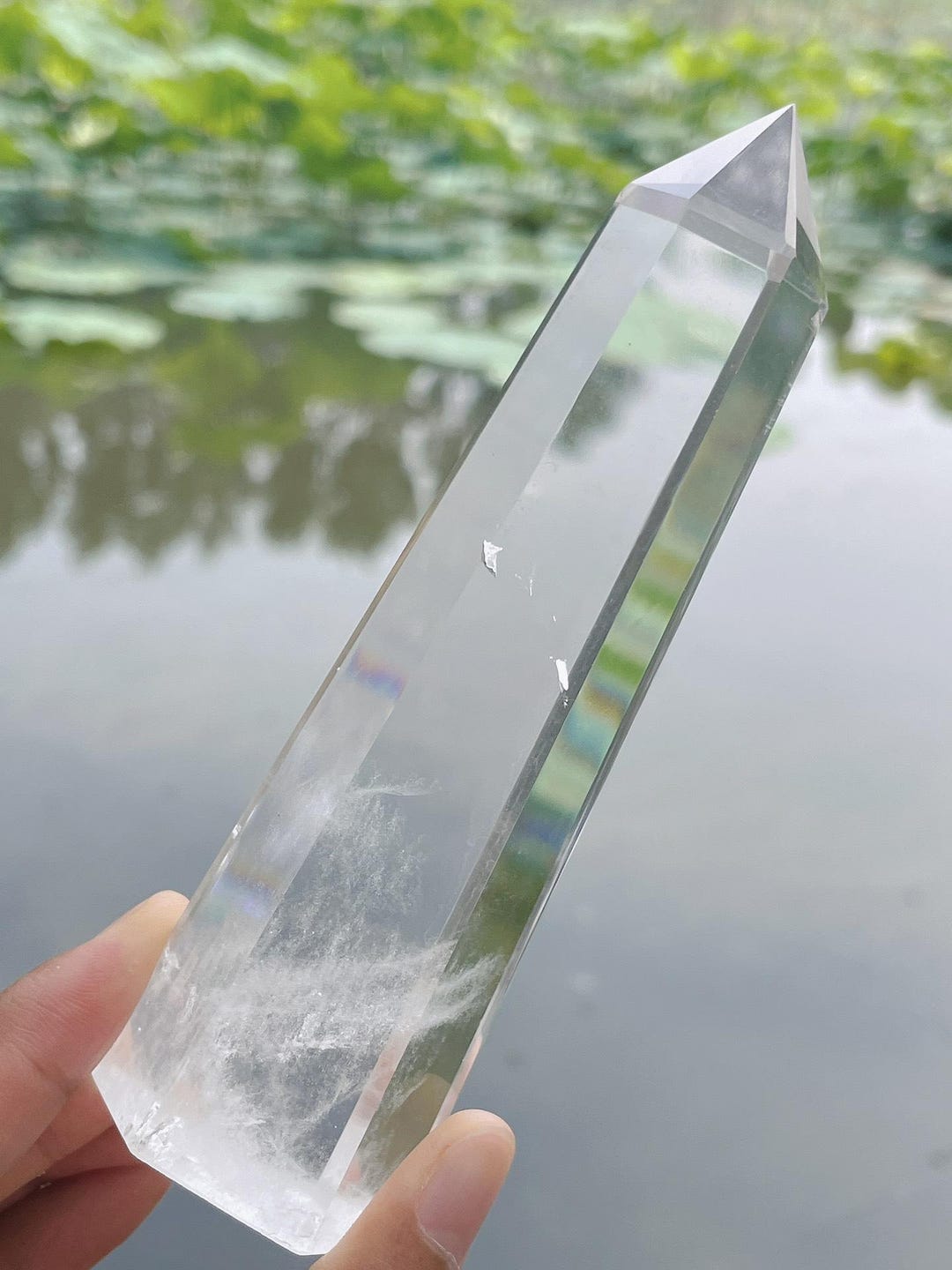 Beautiful Clear Quartz Point Tower, Clear Healing Crystals, Crystal ...