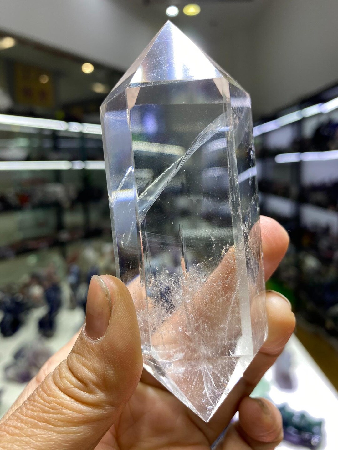 Beautiful Clear Quartz Point Tower, Double Terminated Healing Crystals ...