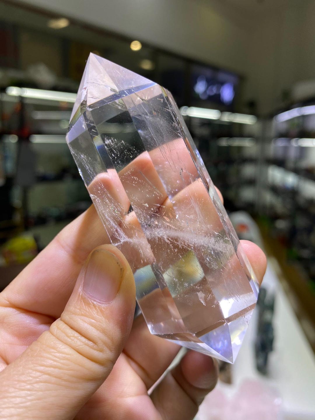 Beautiful Clear Quartz Point Tower, Double Terminated Healing Crystals ...