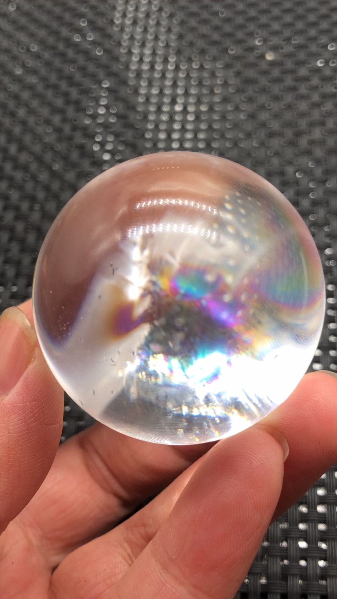 Beautiful 45mm Clear Crystal Sphere With Rich Rainbow, Rainbow Clear ...