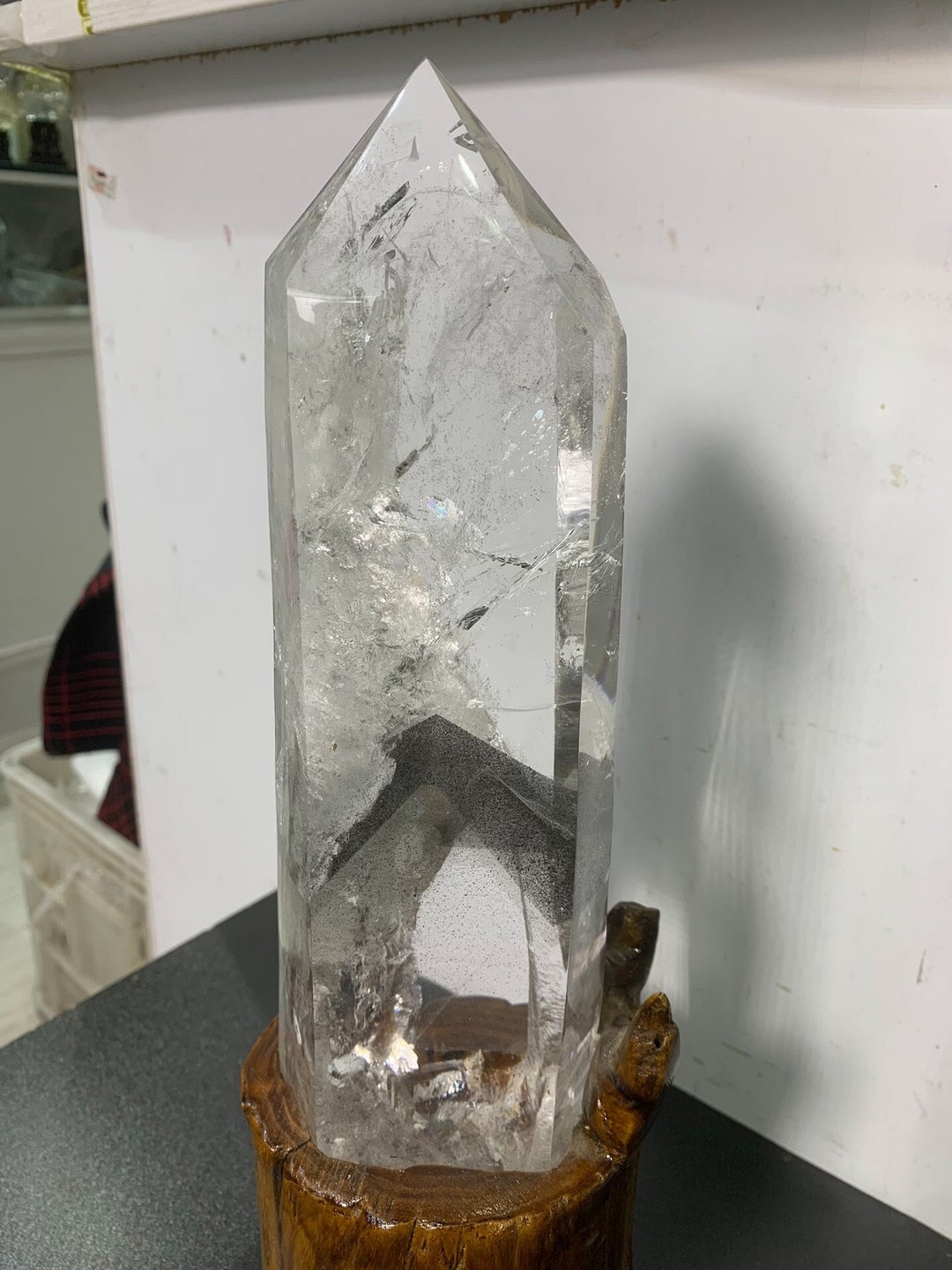 Rare Find Black Phantom Quartz Tower, Black Garden Quartz Tower, Ghost ...