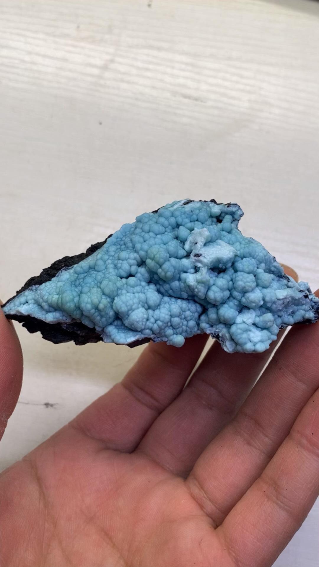 Beautiful Blue Botryoidal Gibbsite Mineral Specimen From Yunnan, China ...