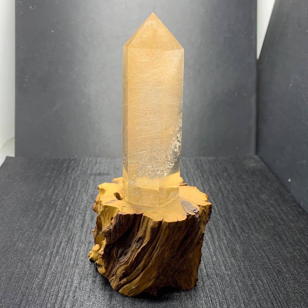 Beautiful Natural Gold Rutilated Tower Rutile Crystal - Etsy