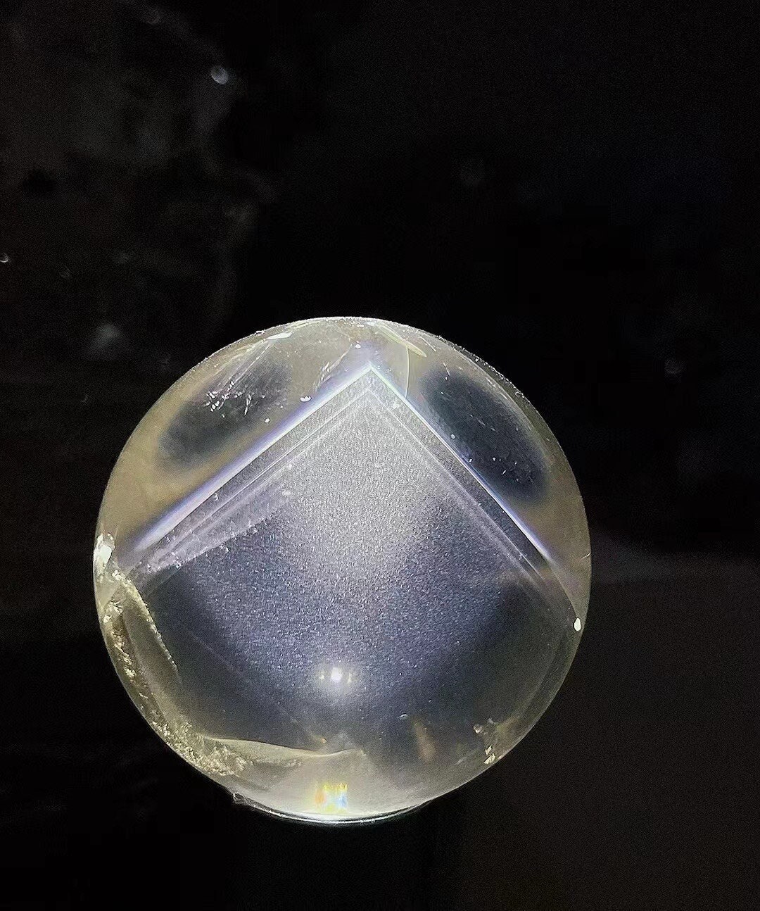 Premium 50mm Clear Quartz Sphere, Rare Find Pyramid Mountain Clear ...