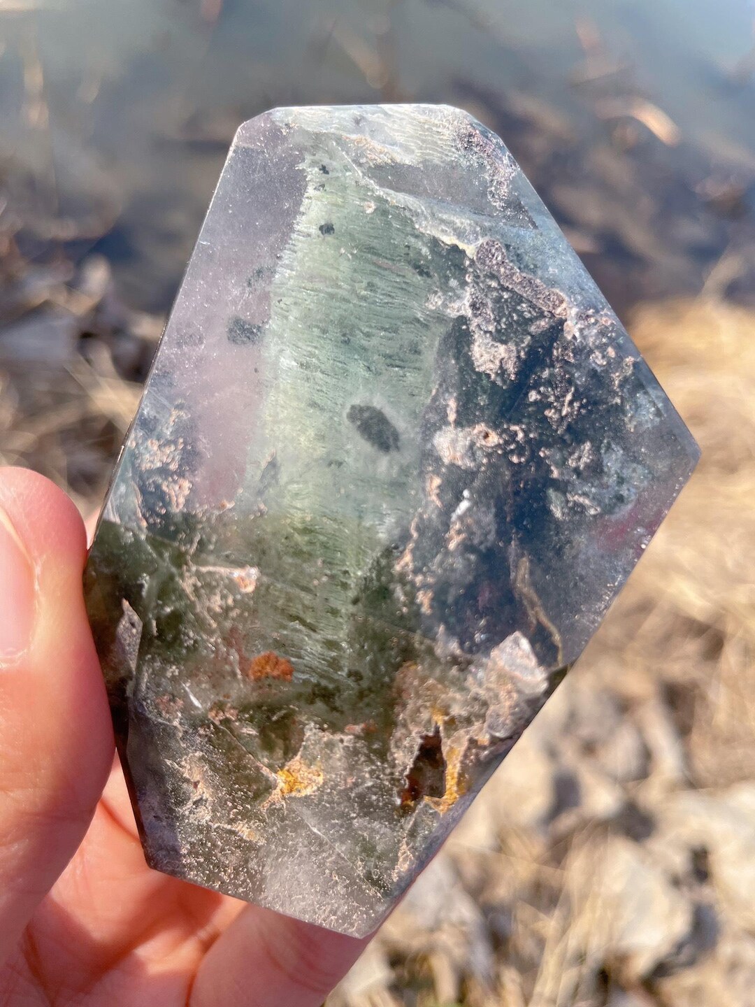 All Seasons Phantom Quartz Obelisk, Garden Quartz Freeform, Ghost ...