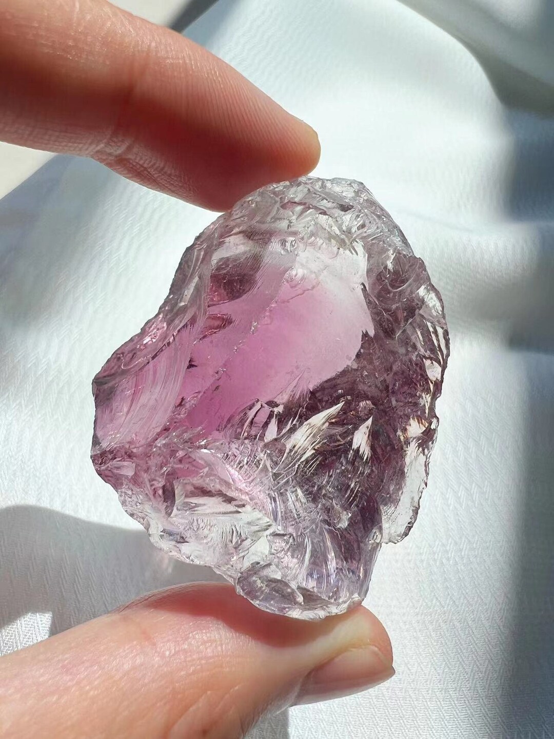 55.6gram Beautilful Purple Pink Andara Crystal, Purple Sherbet Swirl ...