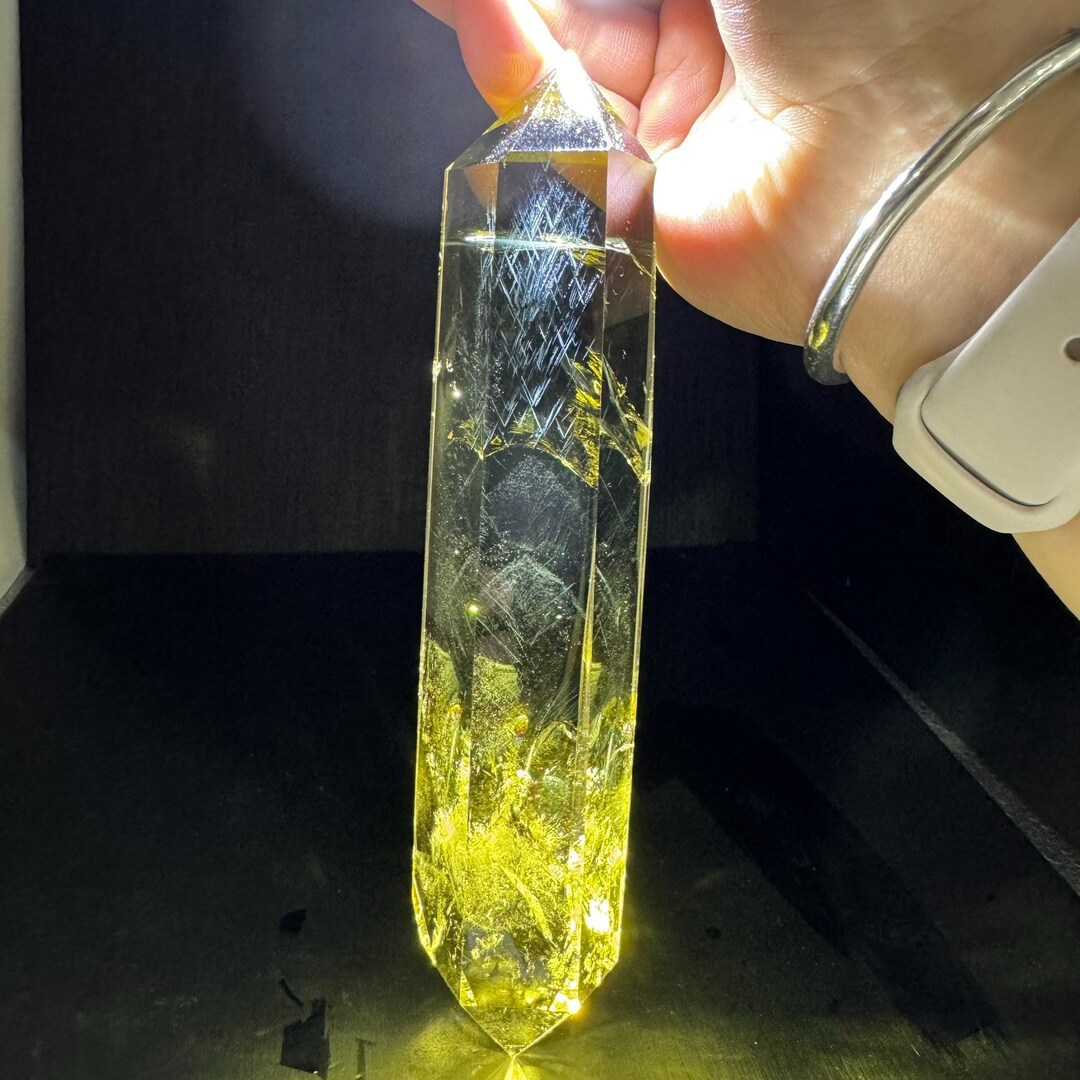 Double Terminated Gold Citrine Tower, Golden Citrine Tower Point With ...