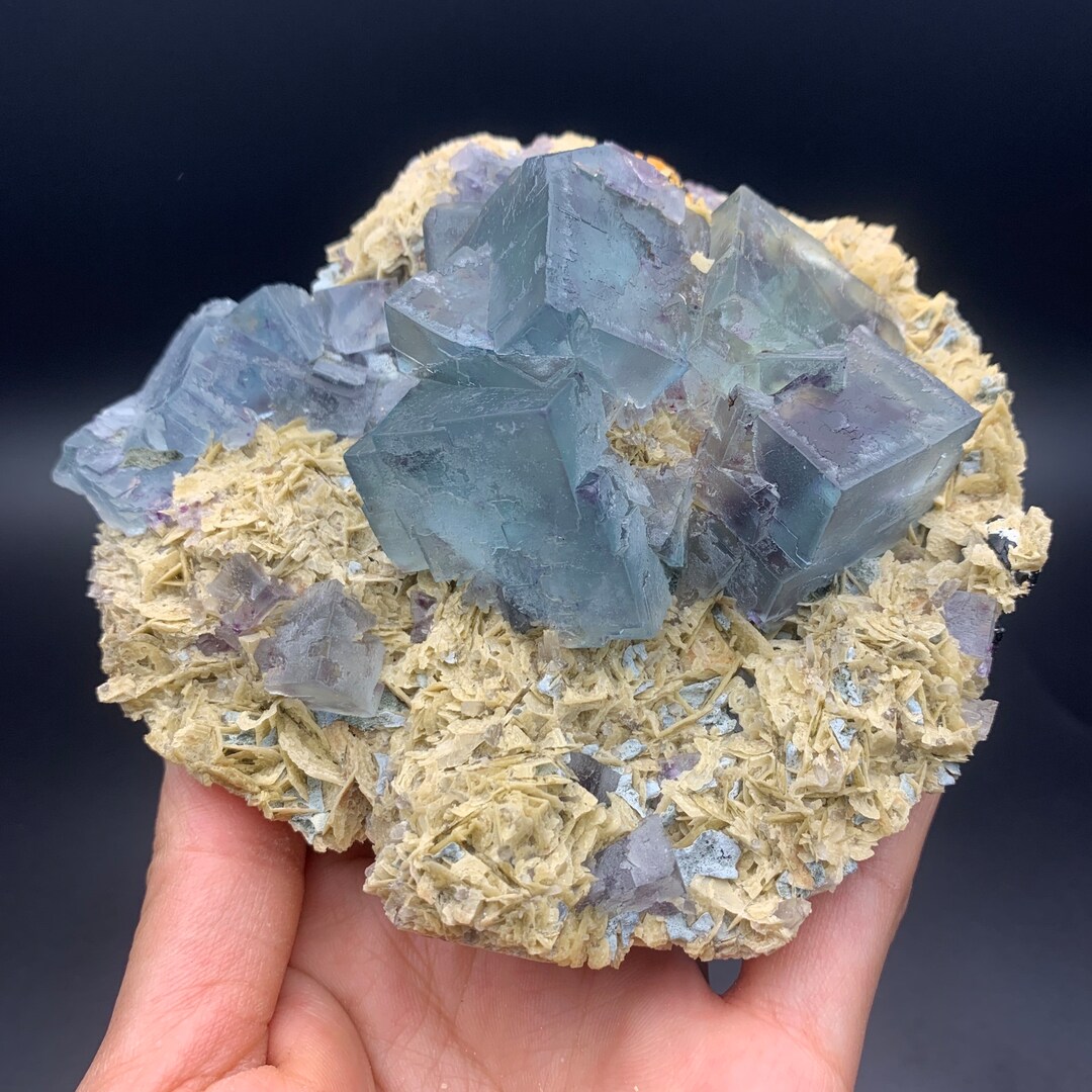 Beautiful Light Blue Inner Mongolia Purple Fluorite Crystal, Fluorite ...