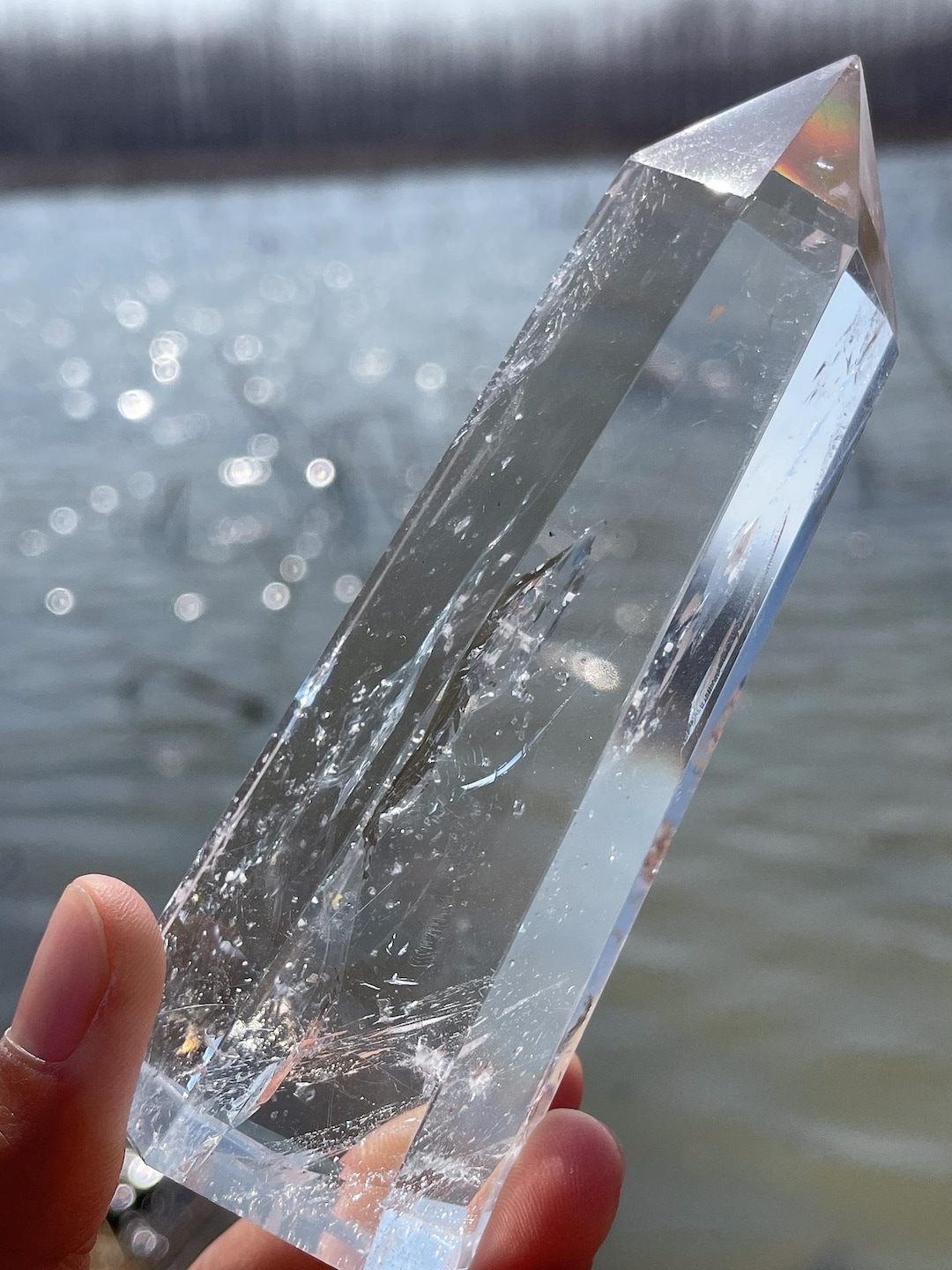 Beautiful Clear Quartz Point Tower, Clear Healing Crystals, Crystal ...