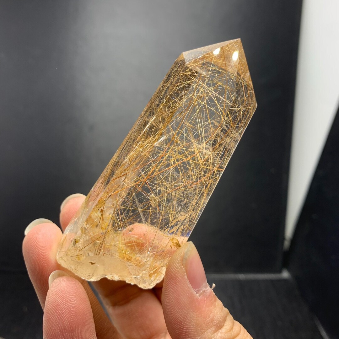 Beautiful Gold Rutilated Tower Rutile Crystal Tower/gold - Etsy