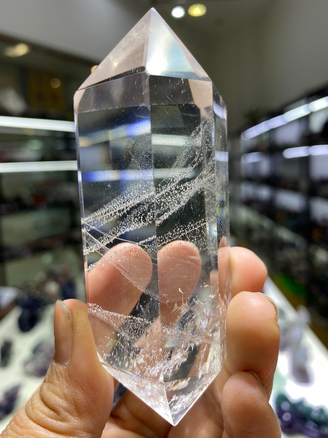 Beautiful Clear Quartz Point Tower, Double Terminated Healing Crystals ...
