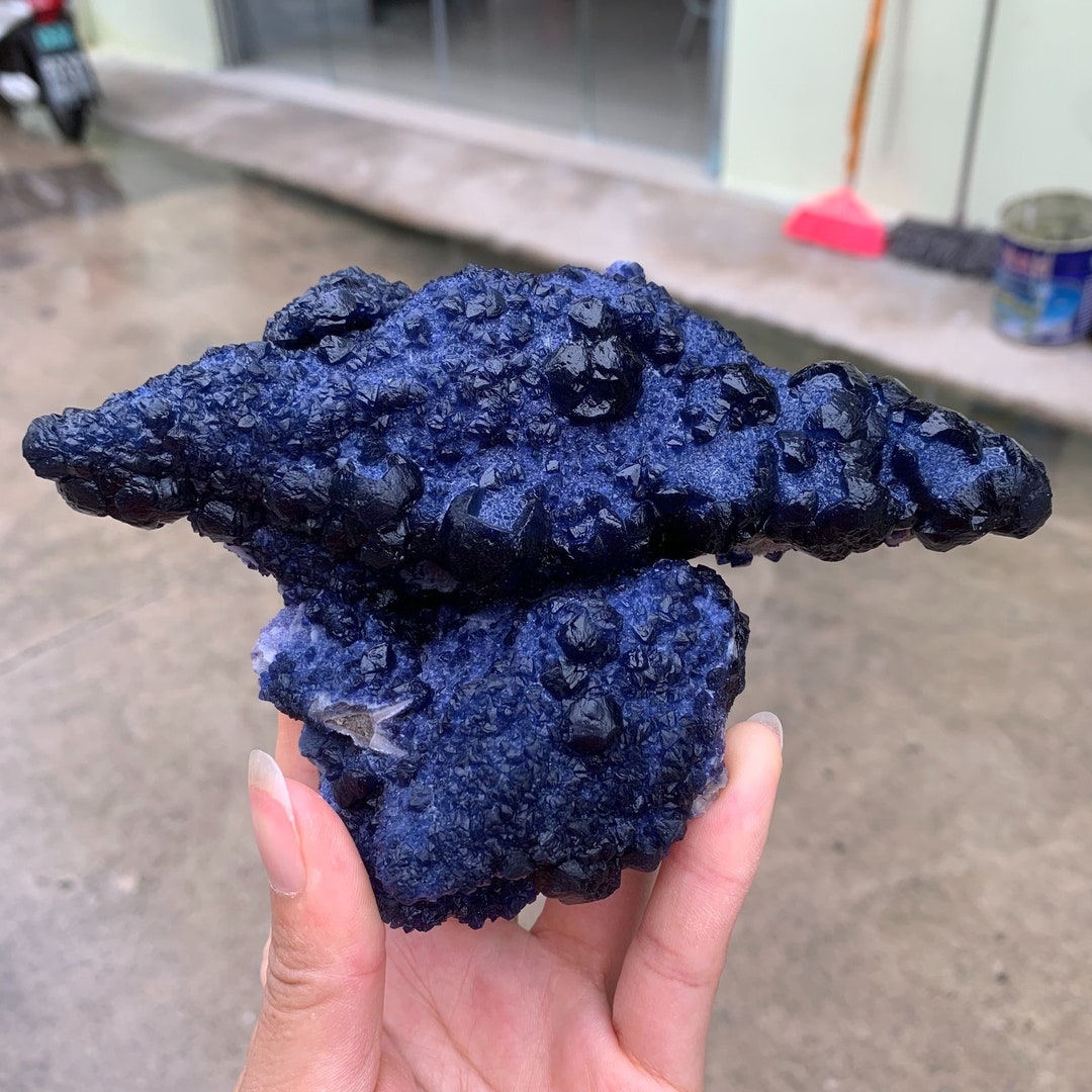 Rare Find Blueberry Fluorite Crystal From Huanggangliang Mine, Inner ...