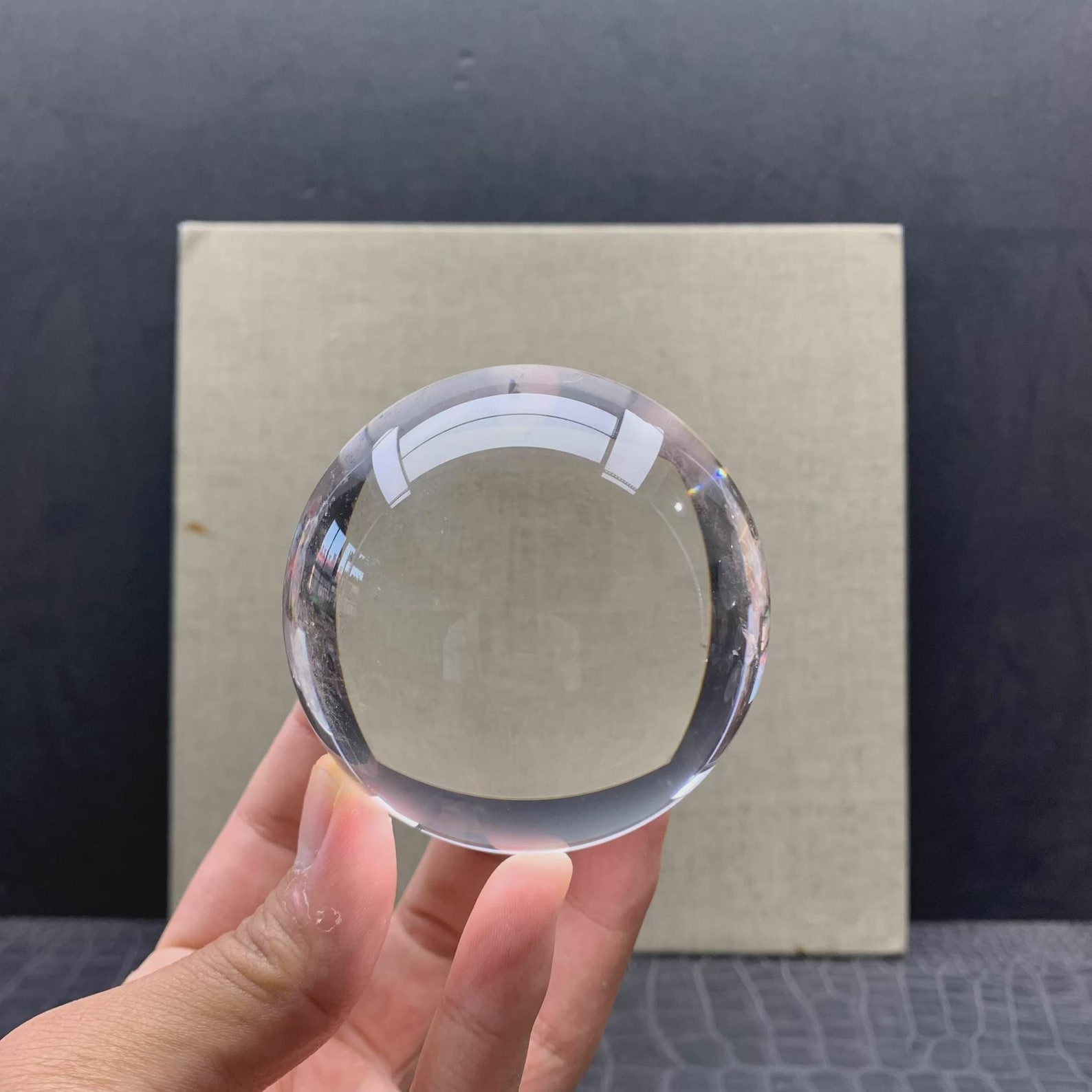 直径75mmの透明クリスタル球、大きな透明クリスタルボール、ヒーリングエネルギー、589g - Etsy 日本