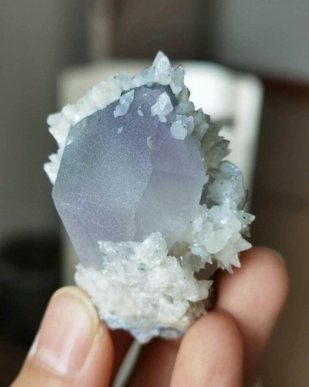 Beautiful Blue Purple Calcite With Crystals From Daye, Hunan, China ...