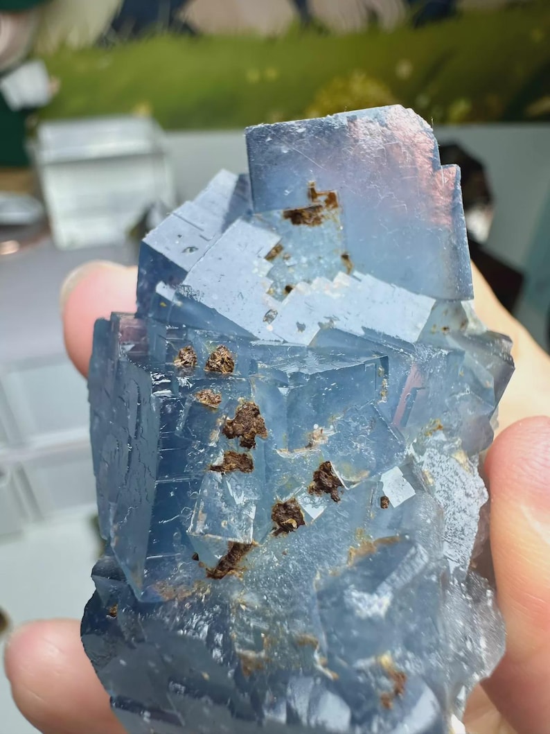 Blue Fluorite Crystal From Huai'rou Mine, Beijing, China, Fluorite ...
