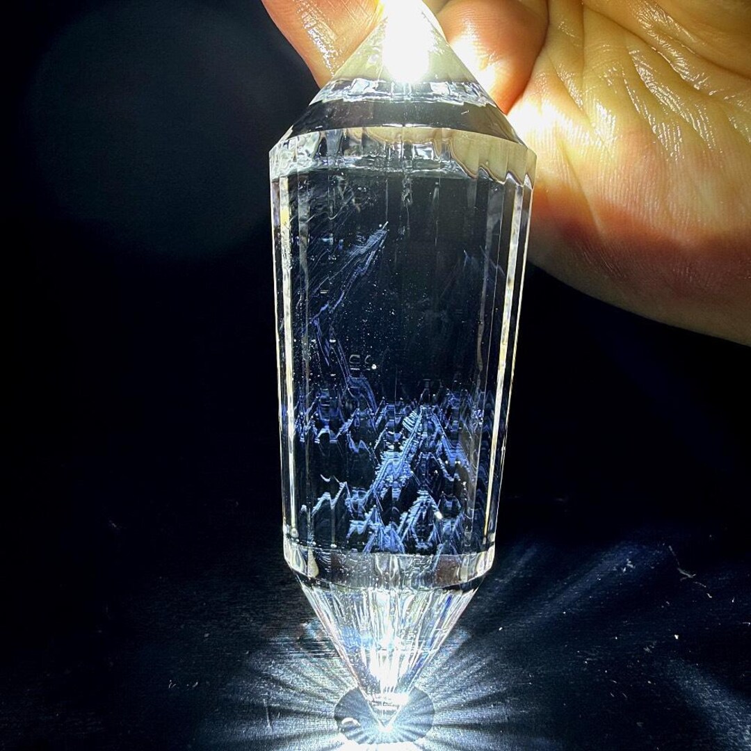 Beautiful Clear Quartz Tower With Blue Rutiles, 24 Side Blue Needle ...