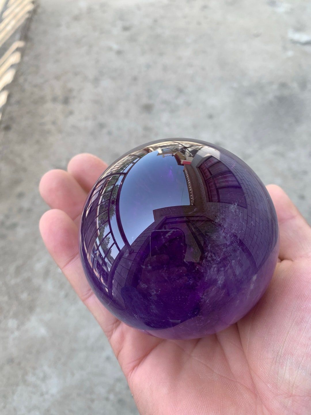 Beautiful 81mm Deep Purple Amethyst Sphere, Large Quality Purple ...